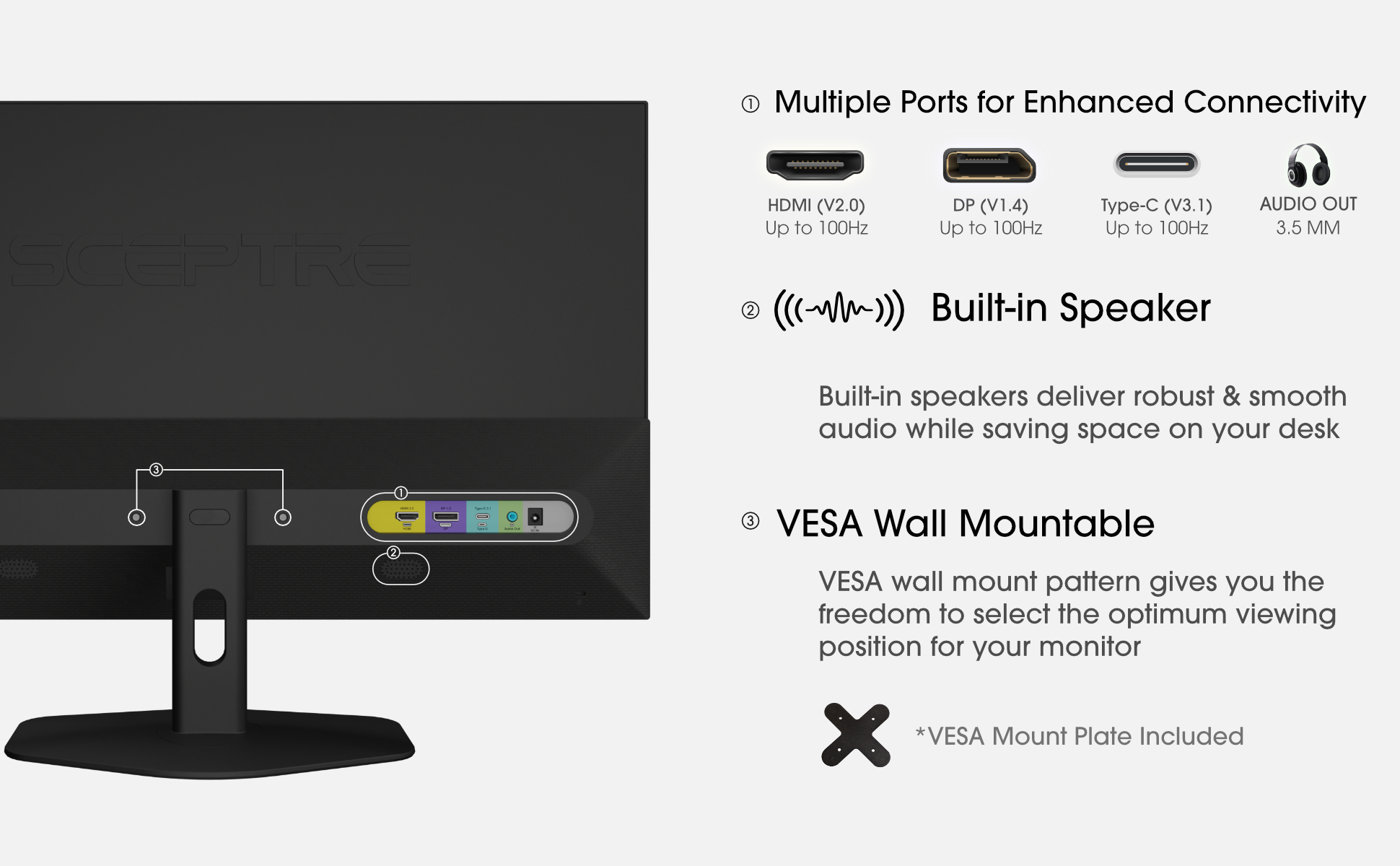 E248W-FP100T 23.8" PRIME Full HD 100Hz IPS LED Monitor